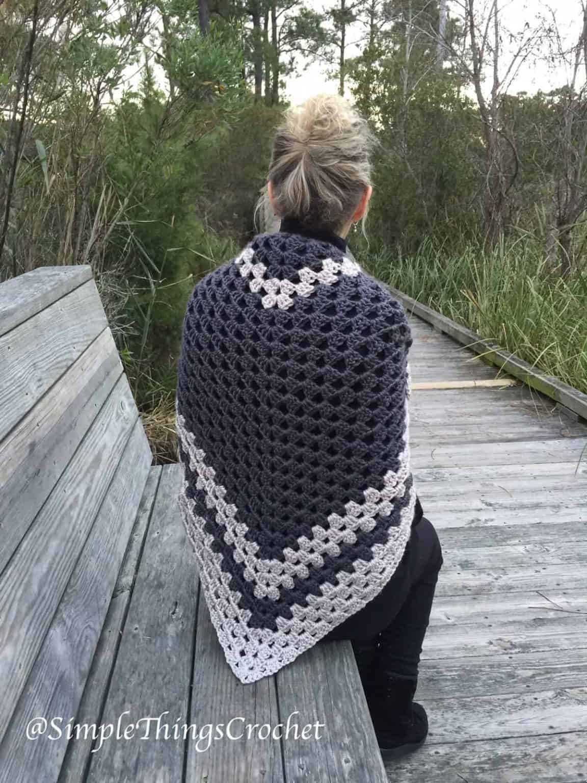 Elegant Crochet Granny Stitch Shawl Pattern